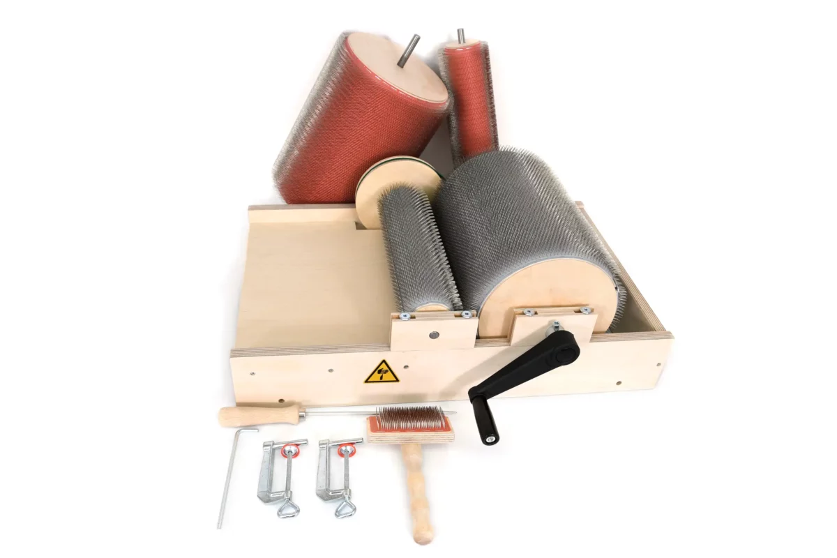 Drum Carder WIDE with extra drums - www.gfcarders.com